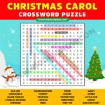 Christmas Carol Crossword Puzzles With Answer Keys - Riddles Now